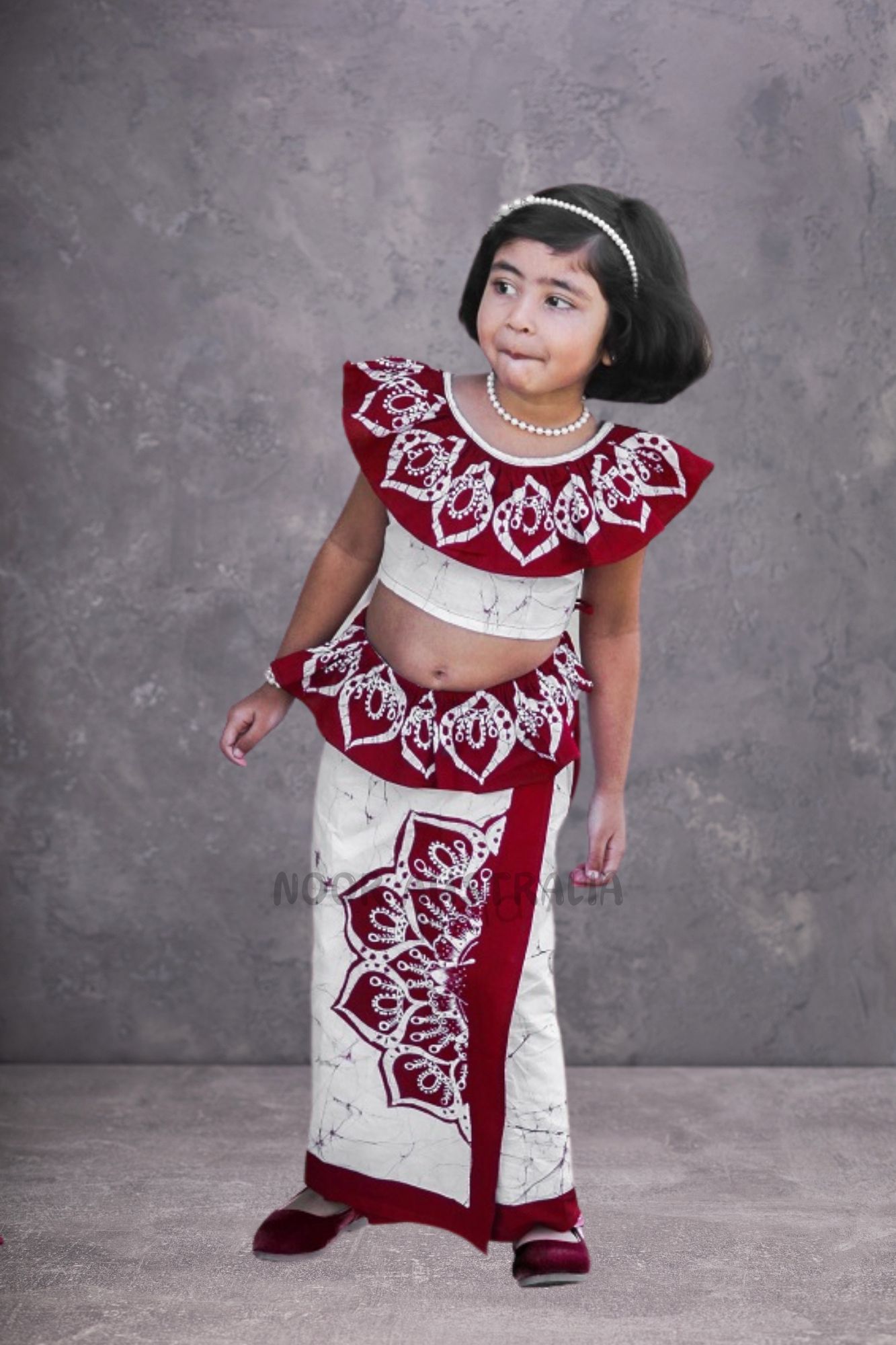 GIRLS BATIK LAMA SAREE (REDDA HATTE) - NRHG507 | Noor Australia