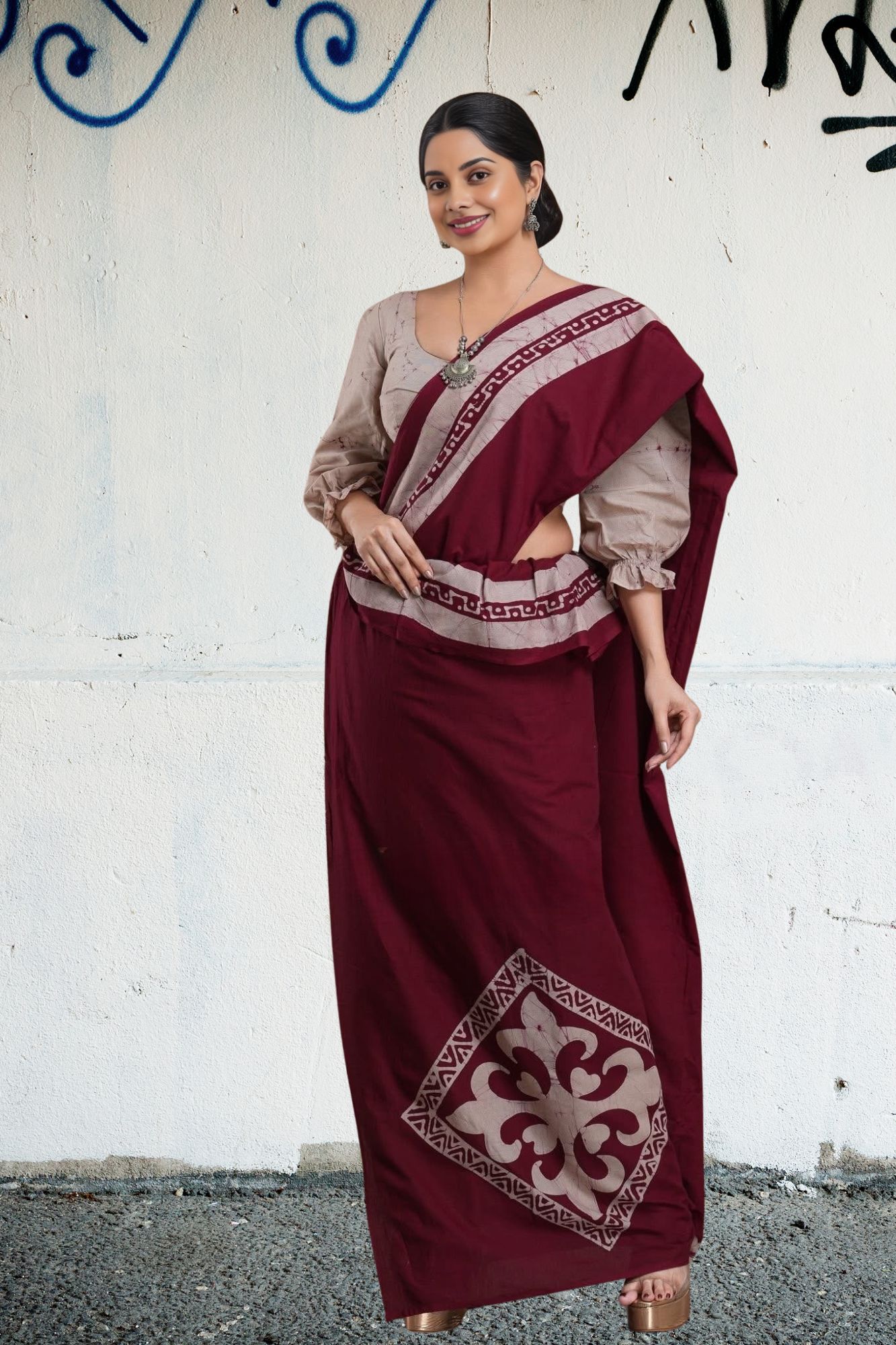 Sri Lankan Batik Saree - NRCBW110 | Noor Australia