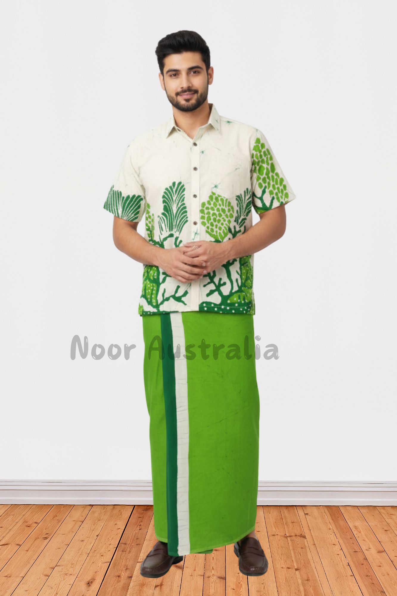 Sri Lankan Batik Shirt and Sarong Kit – NRHM829 | Noor Australia